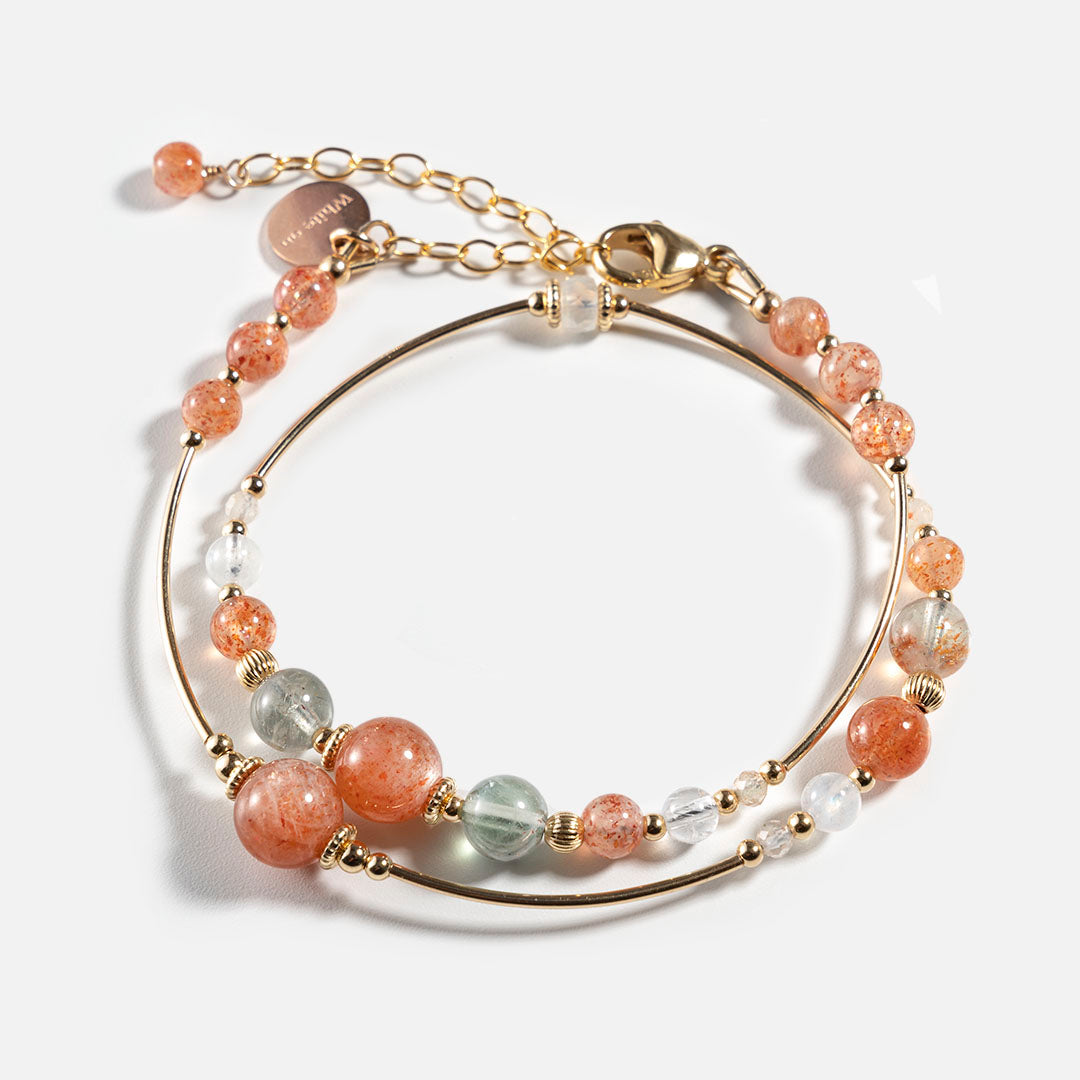 Arusha Crystal Bracelet | Sunstone Crystal Bracelet | Arusha | White on ...
